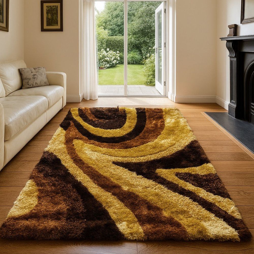 Signature Designers Brown Shag Area Rug – LA Rug Linens