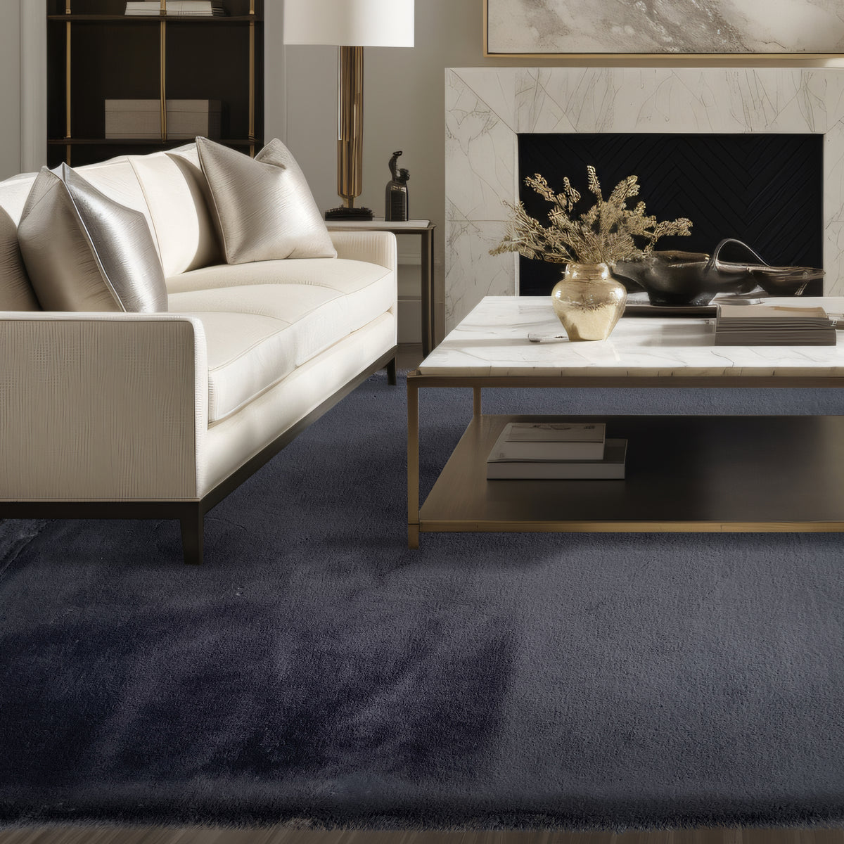 Faux Fur Rabbit Area Rug, Soft Plush Chinchilla Feel, Charcoal Gray ...