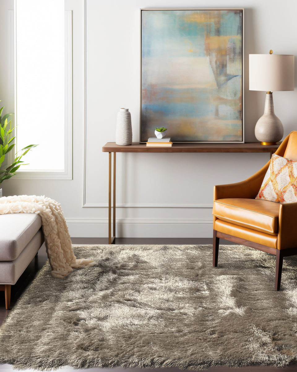 Harmony Beige Sparkling Shag Area Rug – LA Rug Linens