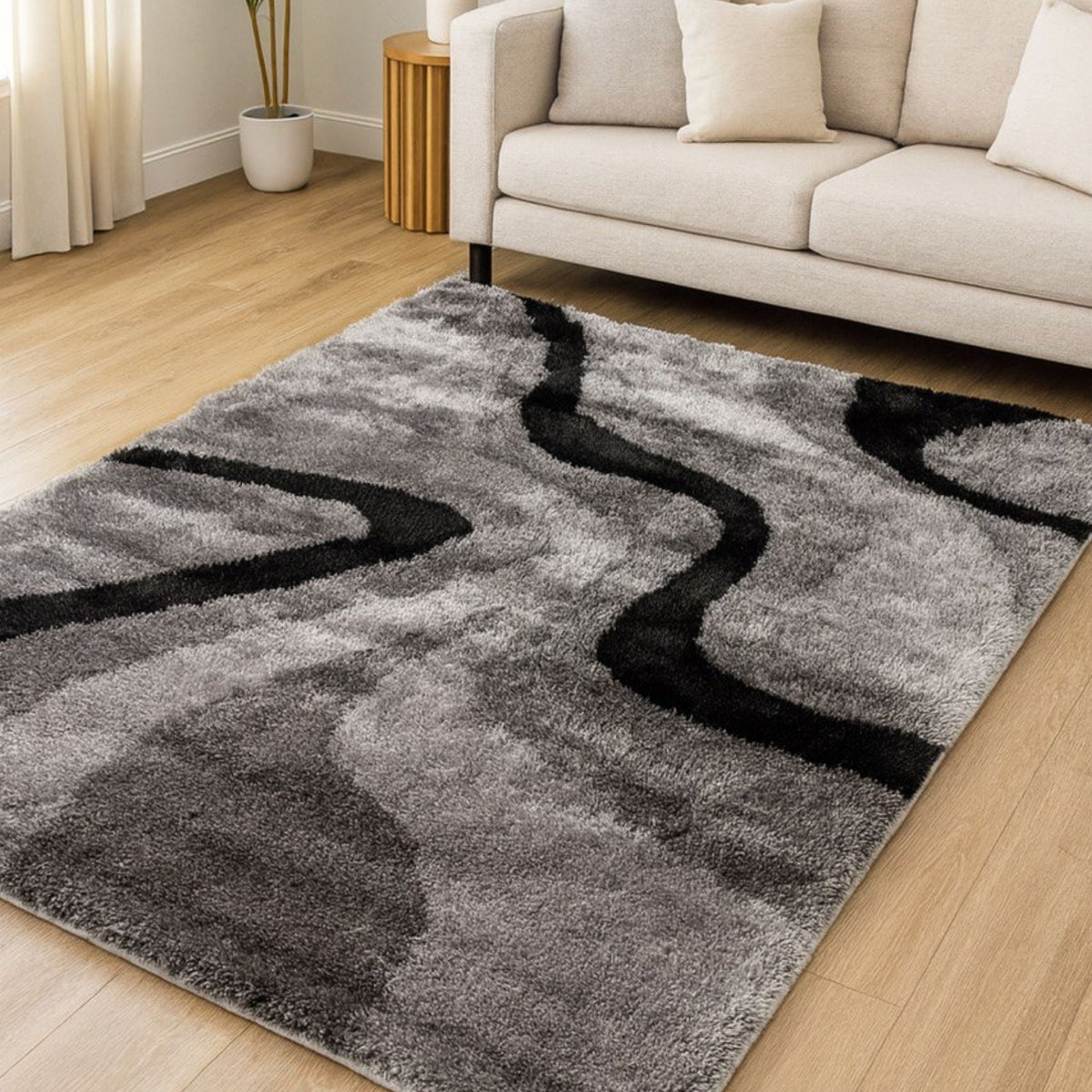 Soft Non-Slip Wave Area Rug – LA Rug Linens Optima