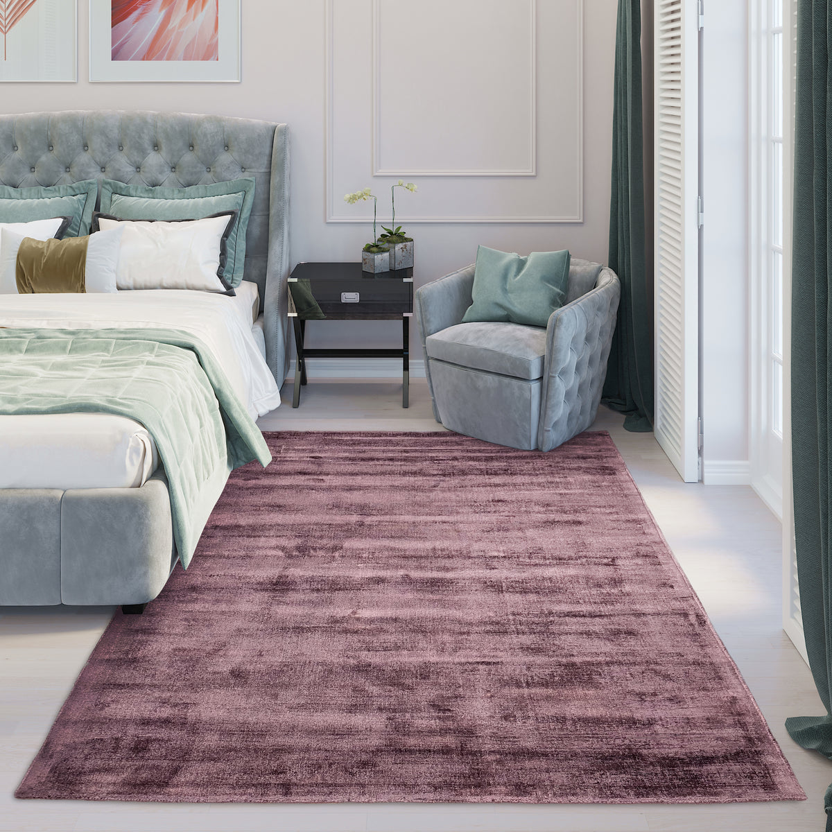 Concept Plum Contemporary Area Rug – LA Rug Linens